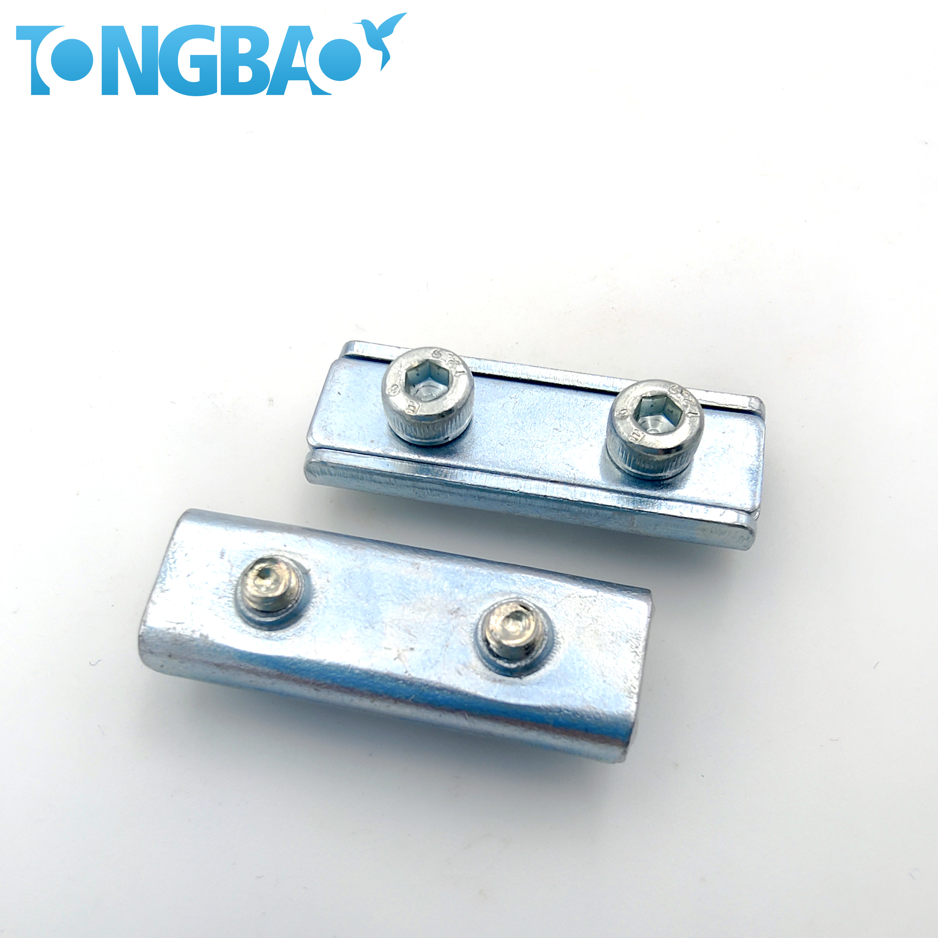 China Silver Steel Cable Clamp With 2 Plates Factory and Manufacturers ...
